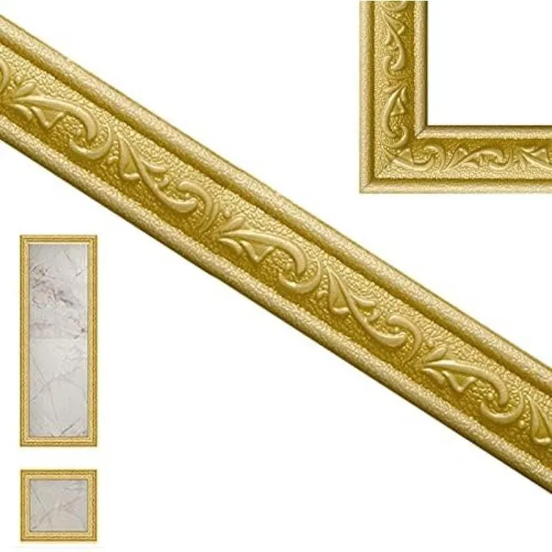 New Ornate Black Foam Frame Molding Trim Baseboard Wallpaper Border ...