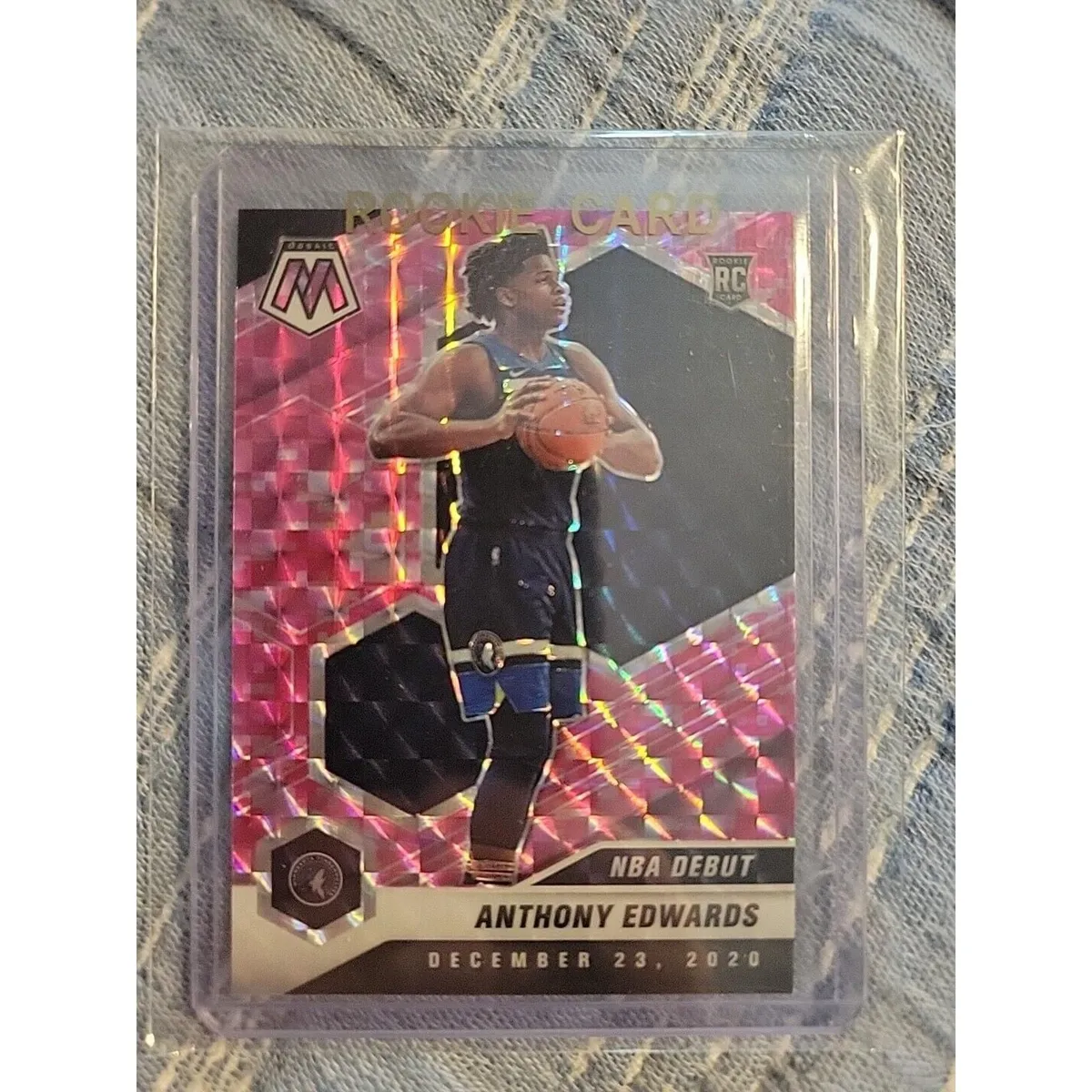 Anthony Edwards 2020-21 Panini Mosaic Pink Camo Prizm #261 Rookie Card ...