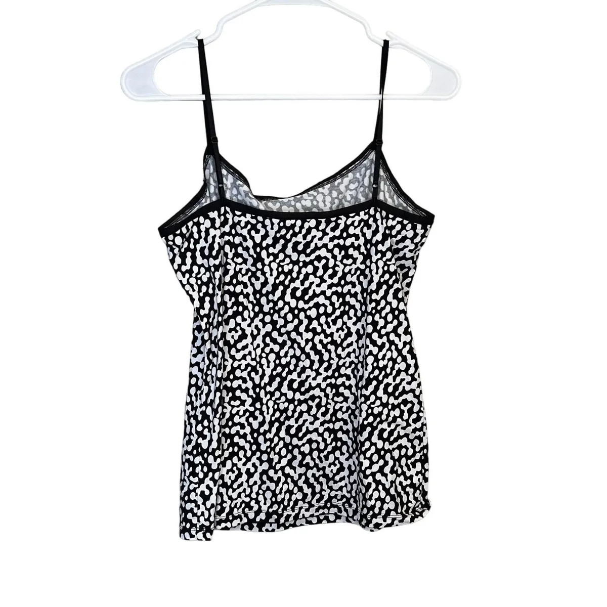 Ann Taylor Black White Spaghetti Strap Animal Print Tank Cami Size ...