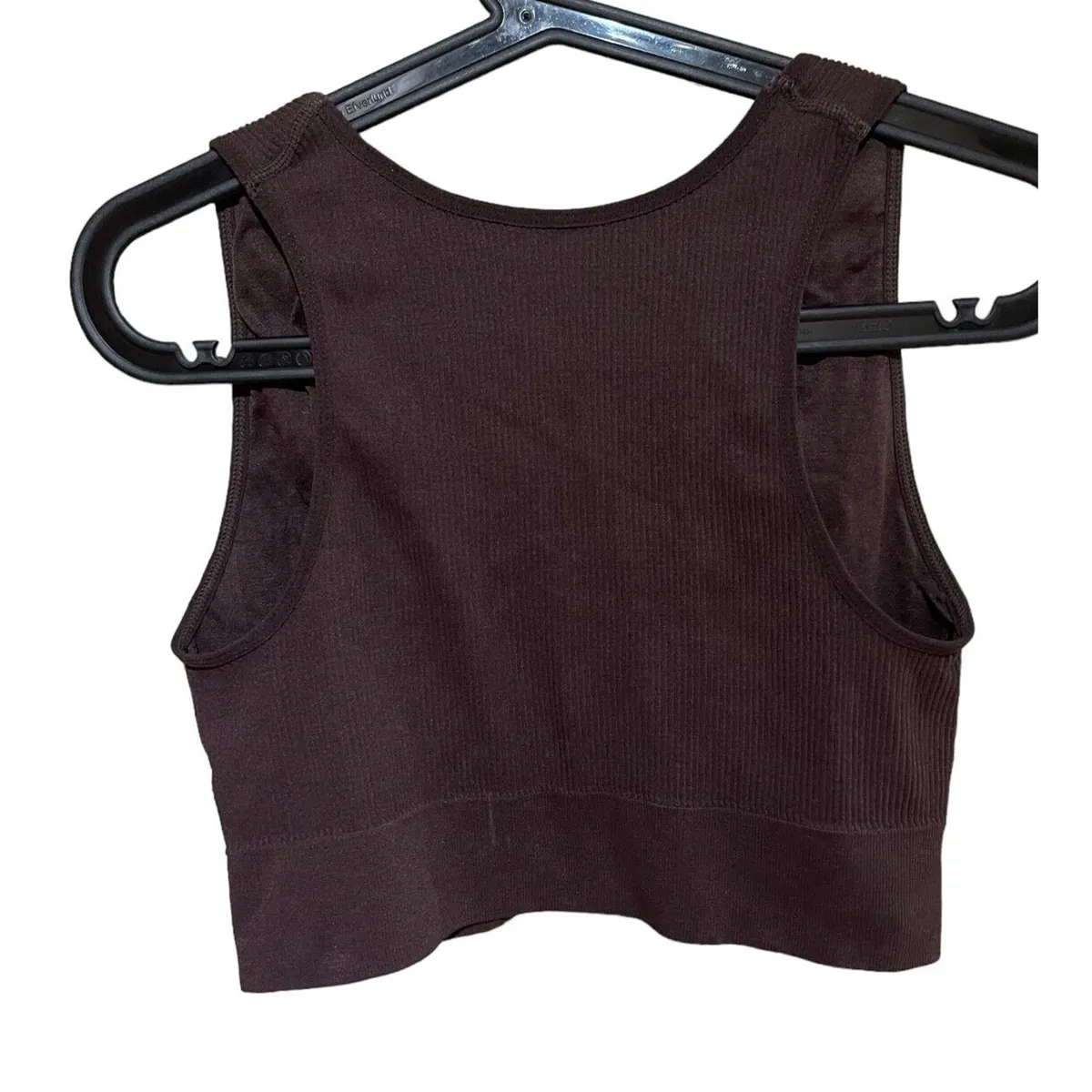 Danskin Intimates Seamless Deep V Bralette Ribbed Brown Bra Women’s XL ...