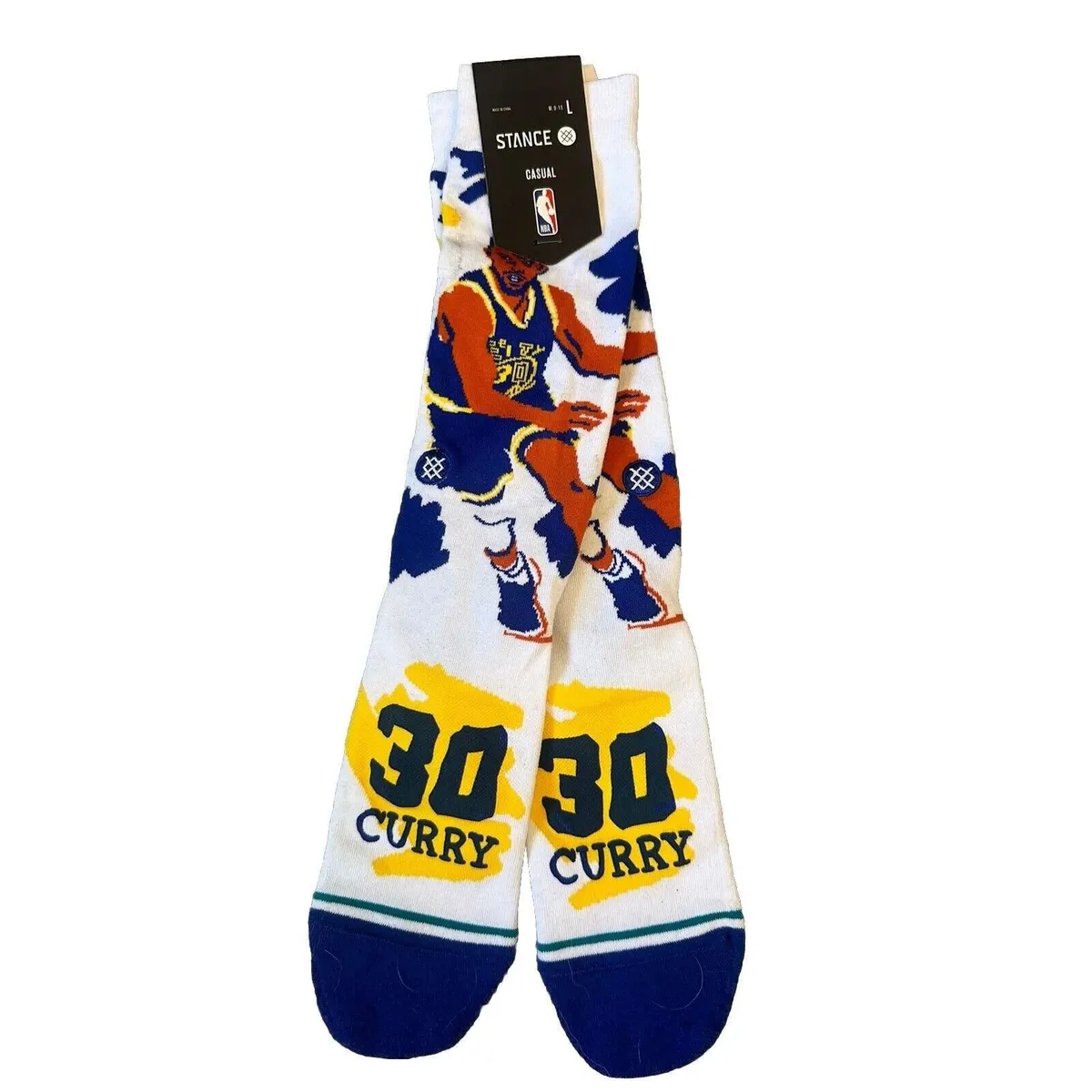 Stance X NBA Golden State Warriors - Steph Curry Sock Size Large 9-12 ...