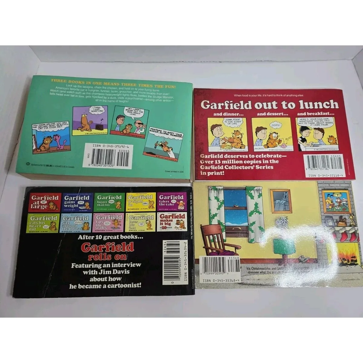 Vintage Garfield Book Lot 6 Comic Strip Paperback Books by Jim Davis ...