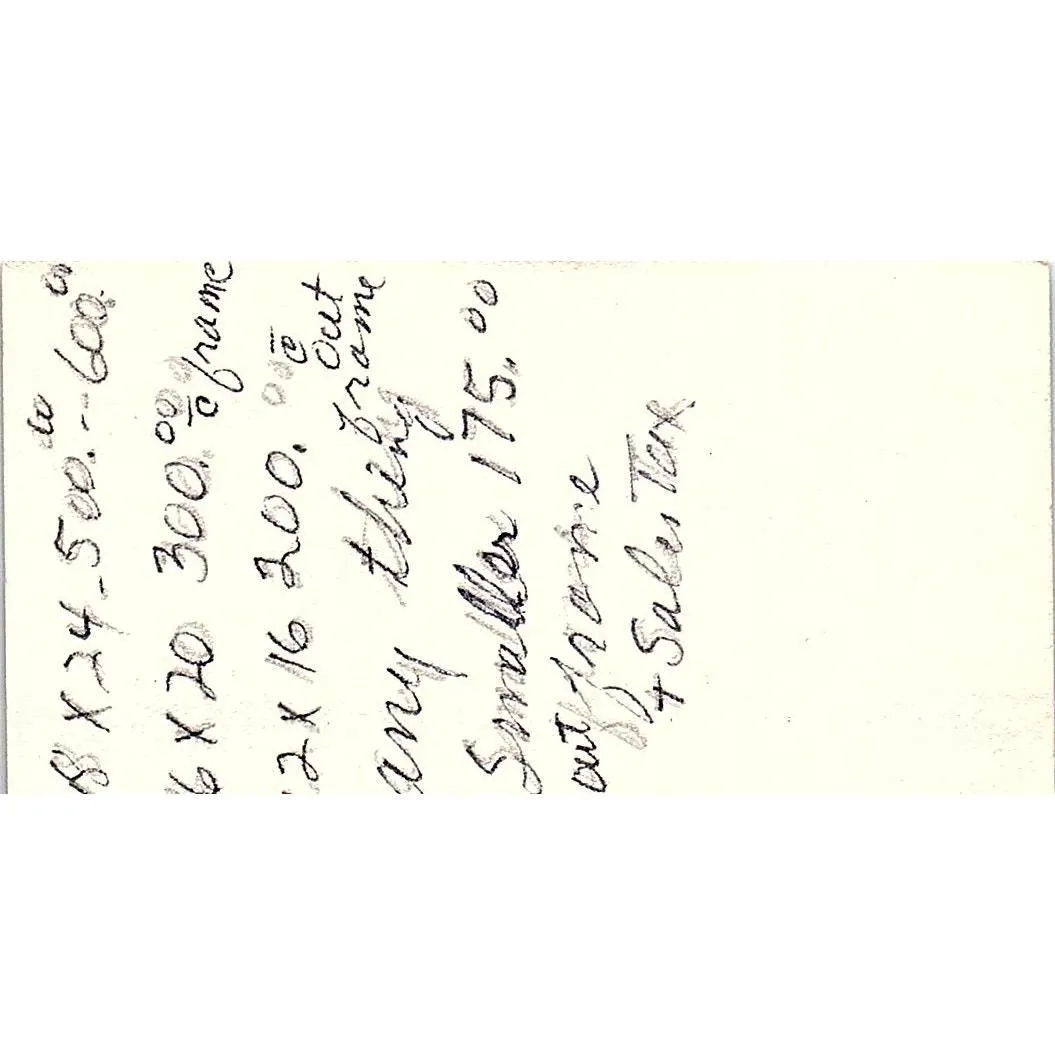 Jean Helgy White Landscapes Artist Houston TX Vintage Business Card SE3 ...