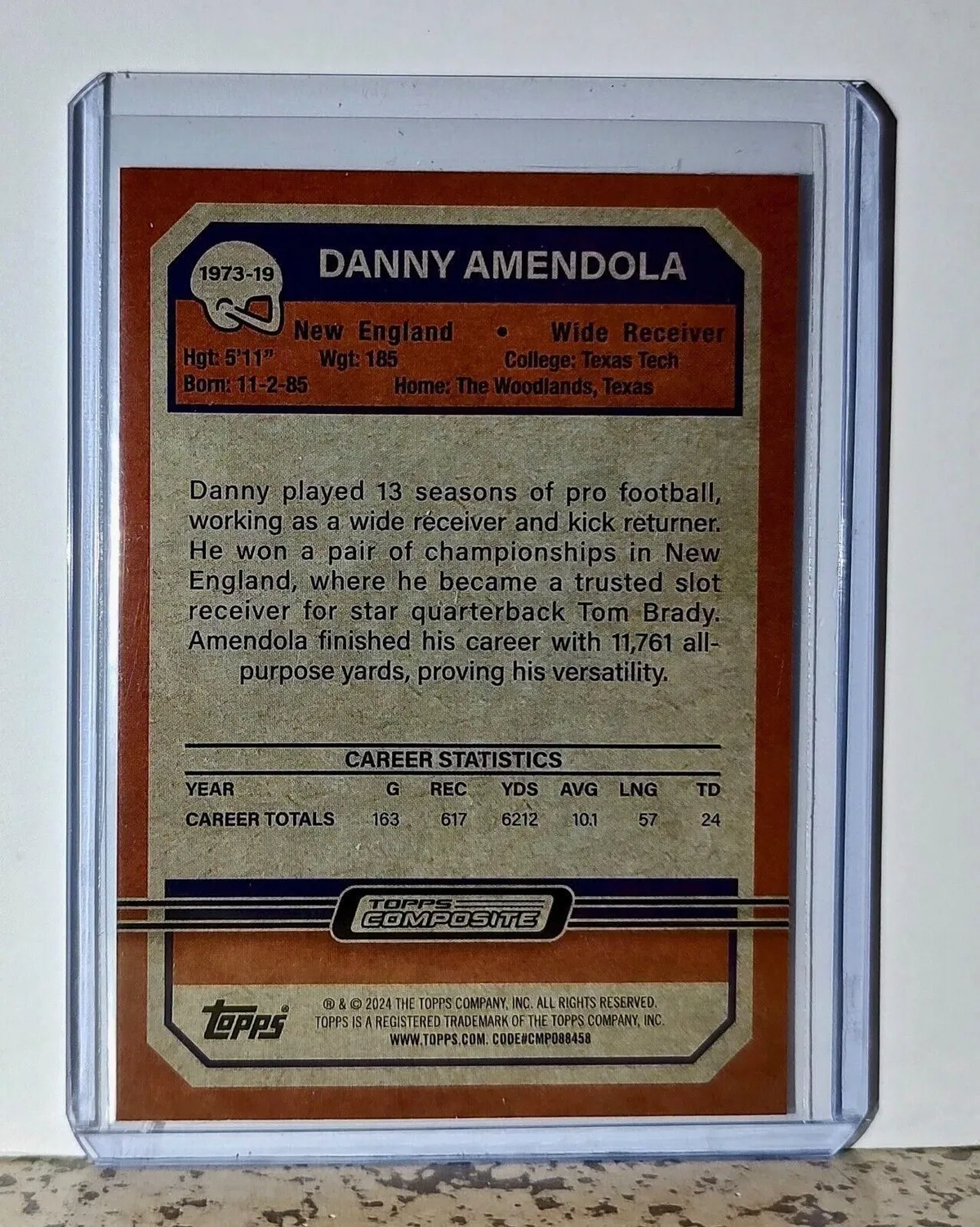 Danny Amendola 2023 Topps 1973 NFL #1973-19 Football Card New England ...