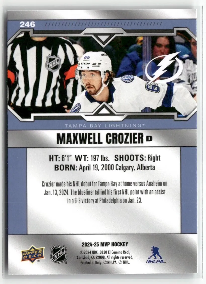 2024-25 Upper Deck MVP #246 Maxwell Crozier · Whatnot: Buy, Sell & Go Live