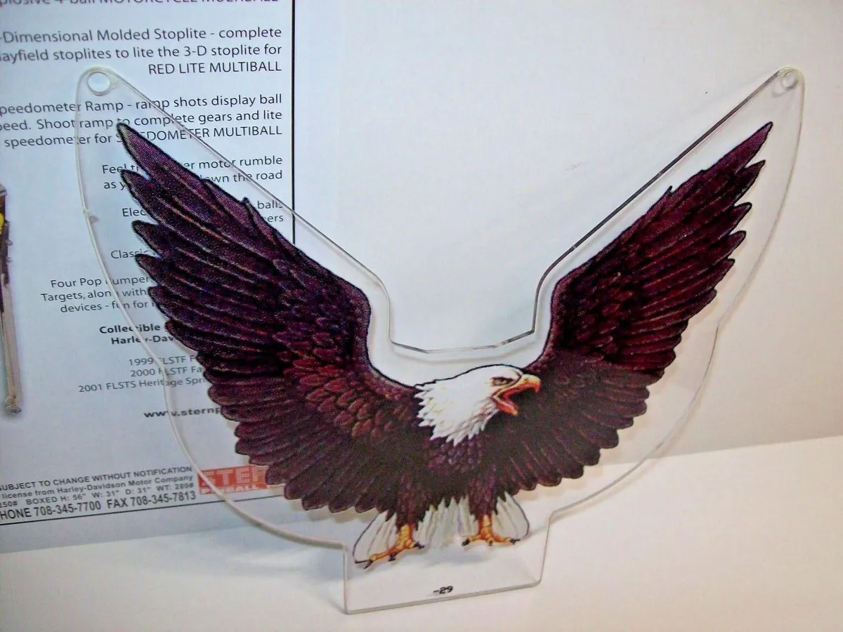 Harley Davidson Motorcycle FLYER & Plastic Eagle Topper Gift For Dad Or ...