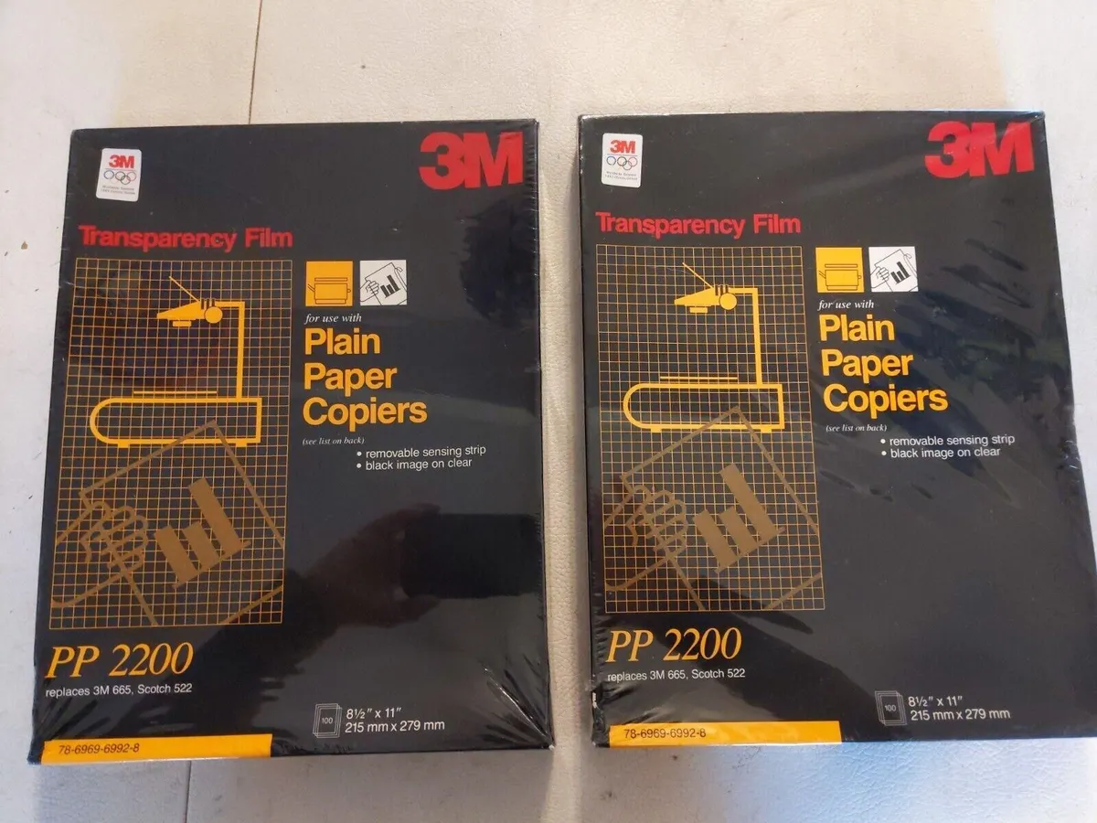 3M Transparency Film for Copiers PP2200 100 Sheets Factory Sealed NEW ...