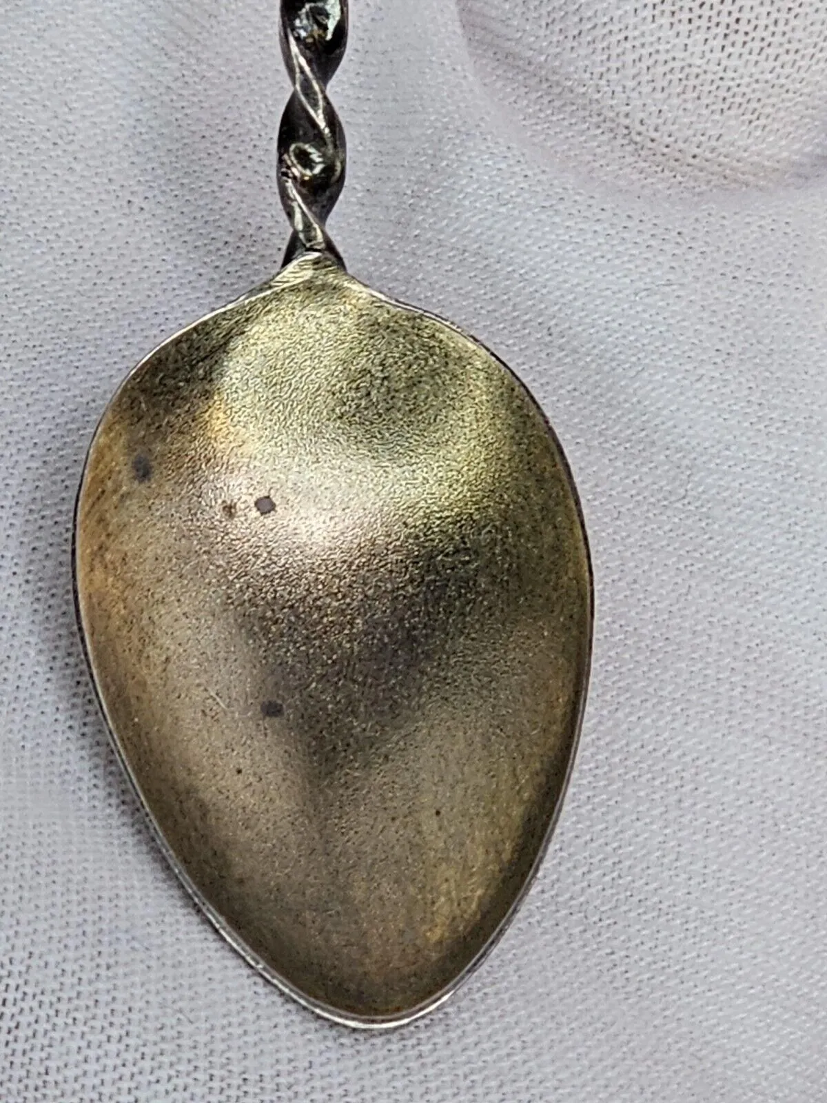 Vintage/Antique Sterling Silver Spoon - Old European Cut Yellow Stone ...