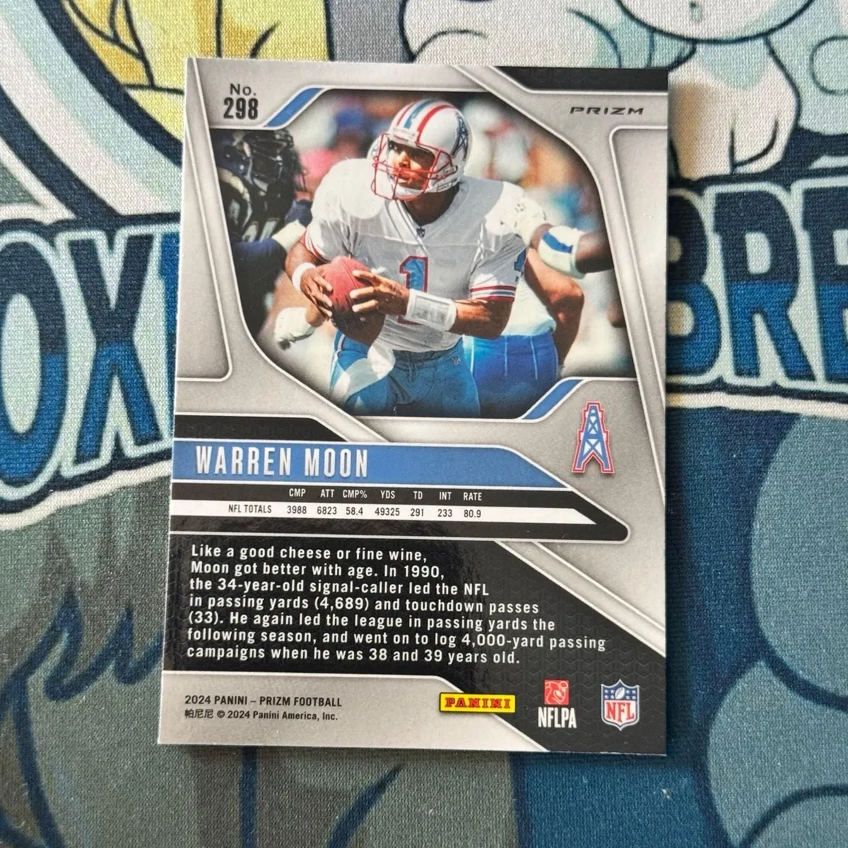 Warren Moon Houston Oilers SP Black & White Checkerboard NFL Prizm ...