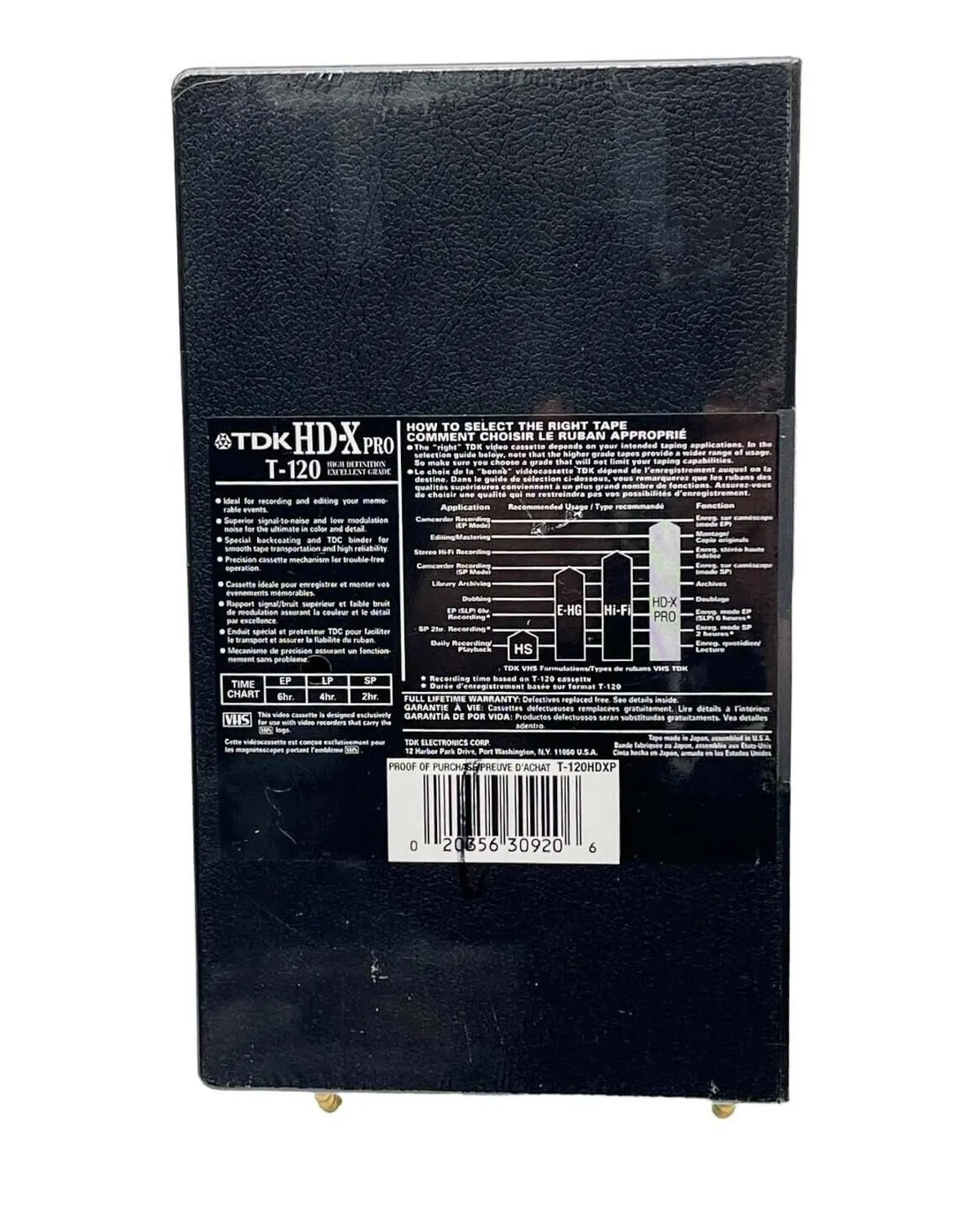 TDK HD-X Pro T-120 Professional Master Grade Blank VHS Video Tape NEW ...