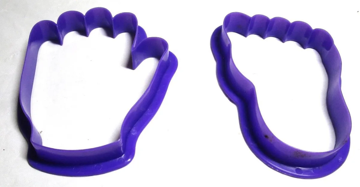 Wilton Cookie Cutters Hand and Foot Plastic Purple Set of Two - new ...