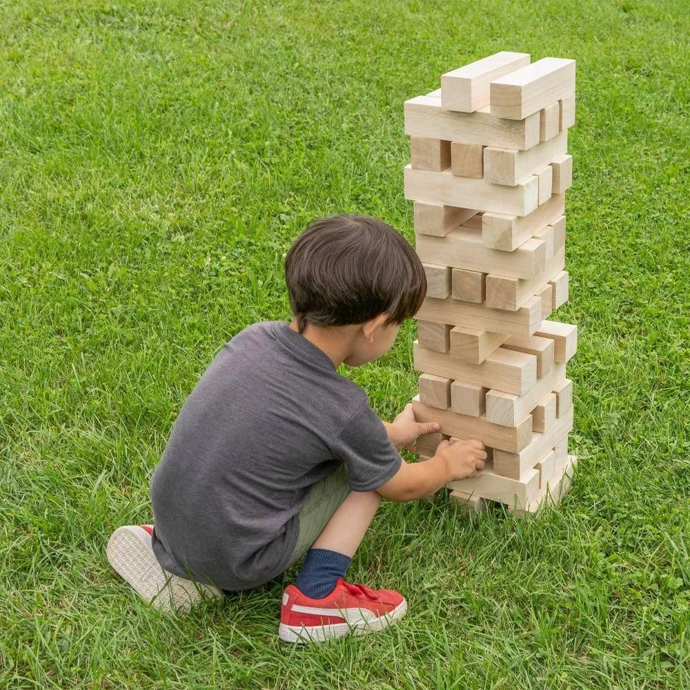 Used - Good - Cardinal Games Giant Jumbling Tower 51 Blocks Wooden ...