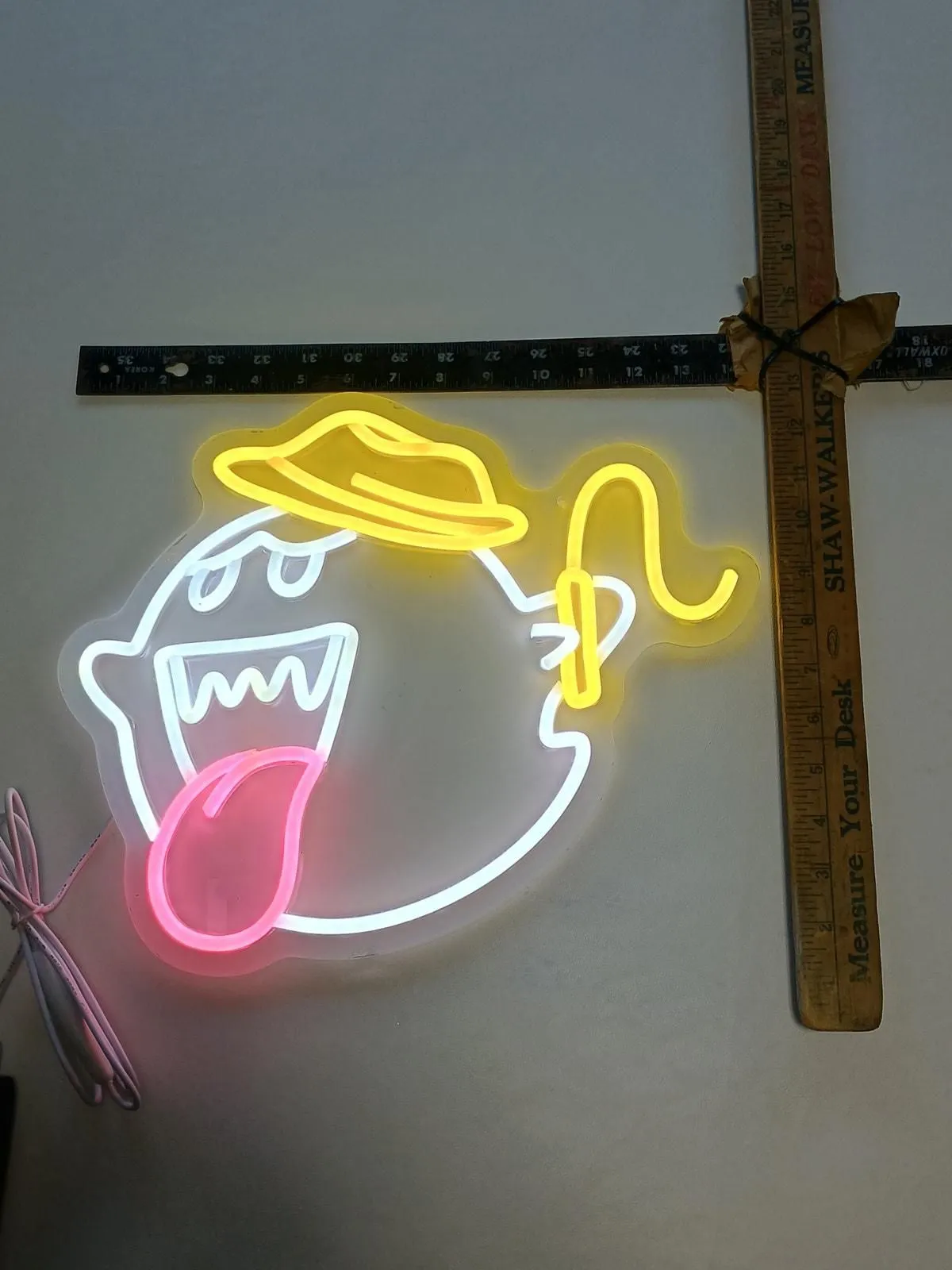 King Boo LED Neon Sign - Super Mario Game Room Decor - new-with-box ...