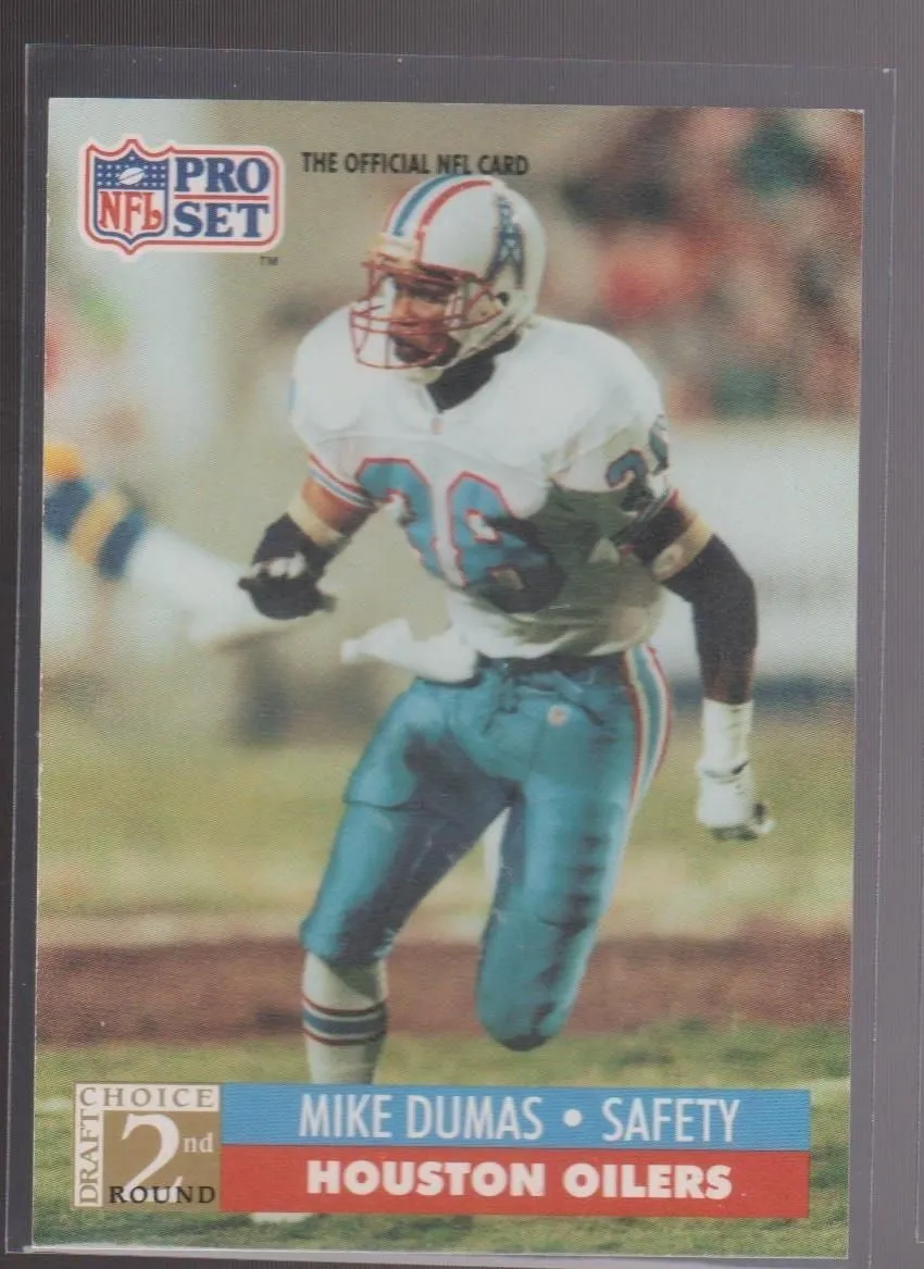 Mike Dumas DC, RC 1991 Pro Set #757 Houston Oilers Tennessee Titans ...