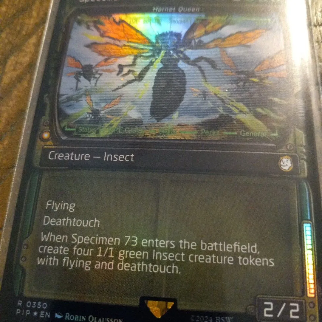 mtg Fallout showcase foil Specimen 73 / Hornet Queen · Whatnot: Buy ...