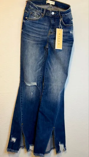 Risen Flare Raw Edge Jeans · Whatnot: Shop, Sell, Connect