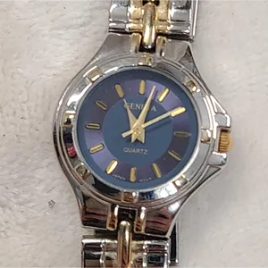 Vintage Geneva Women's Two Tone Blue Face Watch · Whatnot: Buy, Sell ...