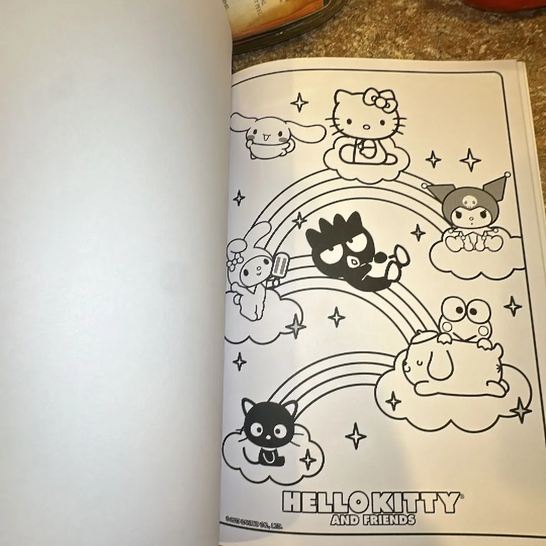 hello kitty and friends advanced coloring book pages