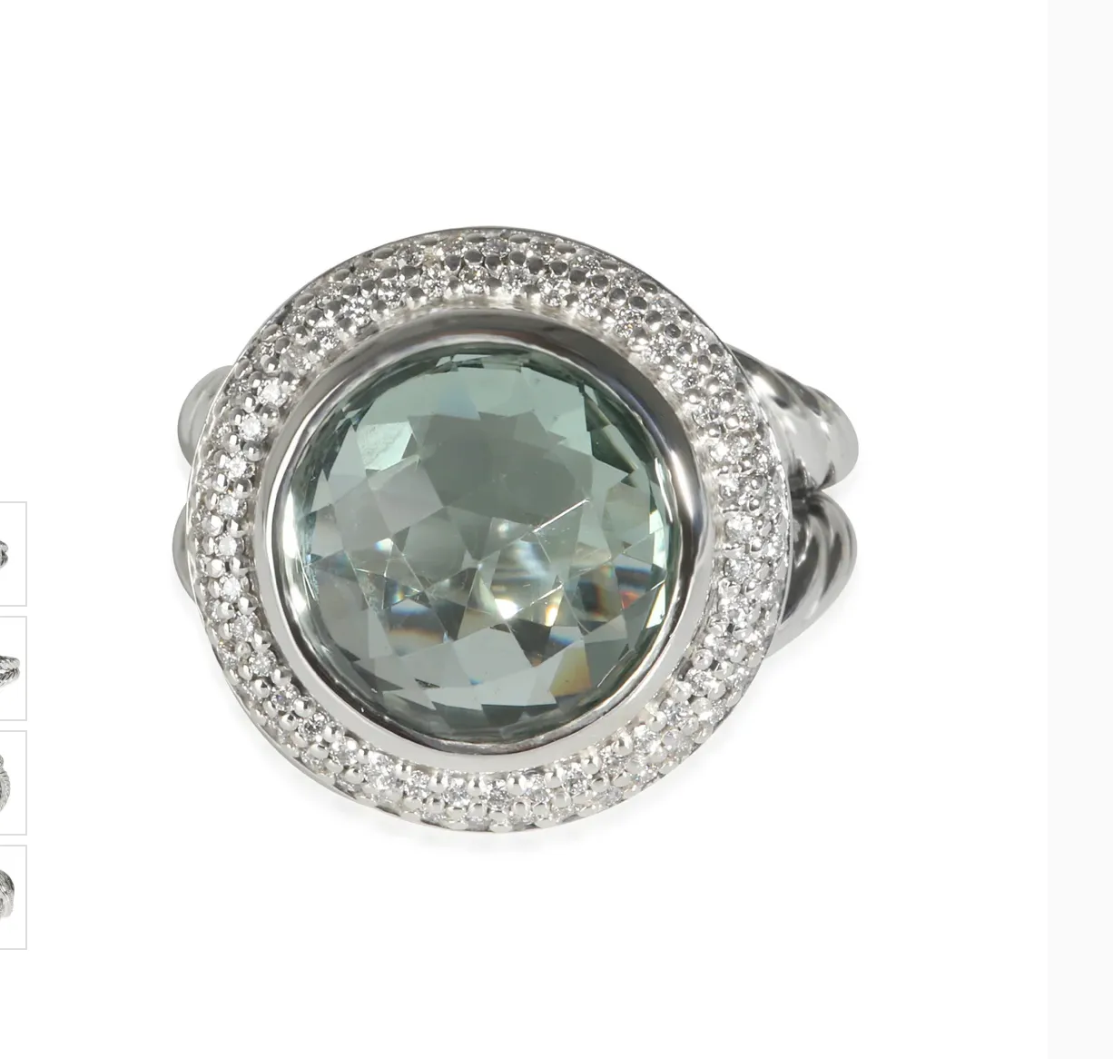 DAVID YURMAN Cerise Prasiolite Ring in Sterling Silver 0.75 CTW