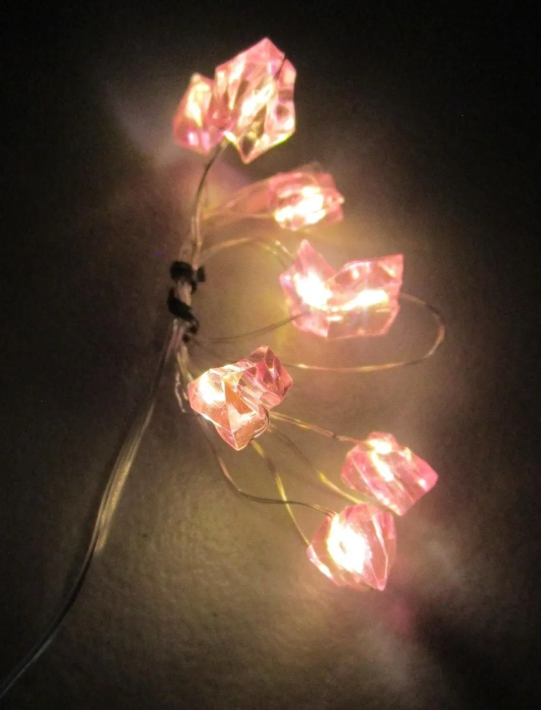 Pink Gem LED String Lights Battery Operated 8ct 3ft Indoor Seasonal ...