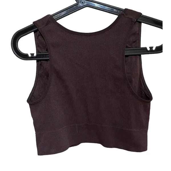 Danskin Intimates Seamless Deep V Bralette Ribbed Brown Bra Women’s XL ...