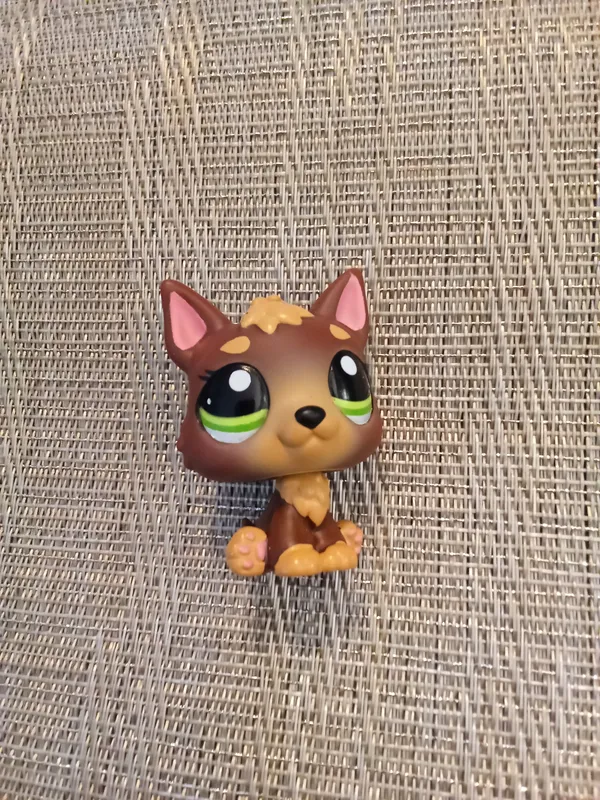 Littlest Pet Shop #2137 German Shepherd Brown Puppy Dog Green Eyes LPS ...