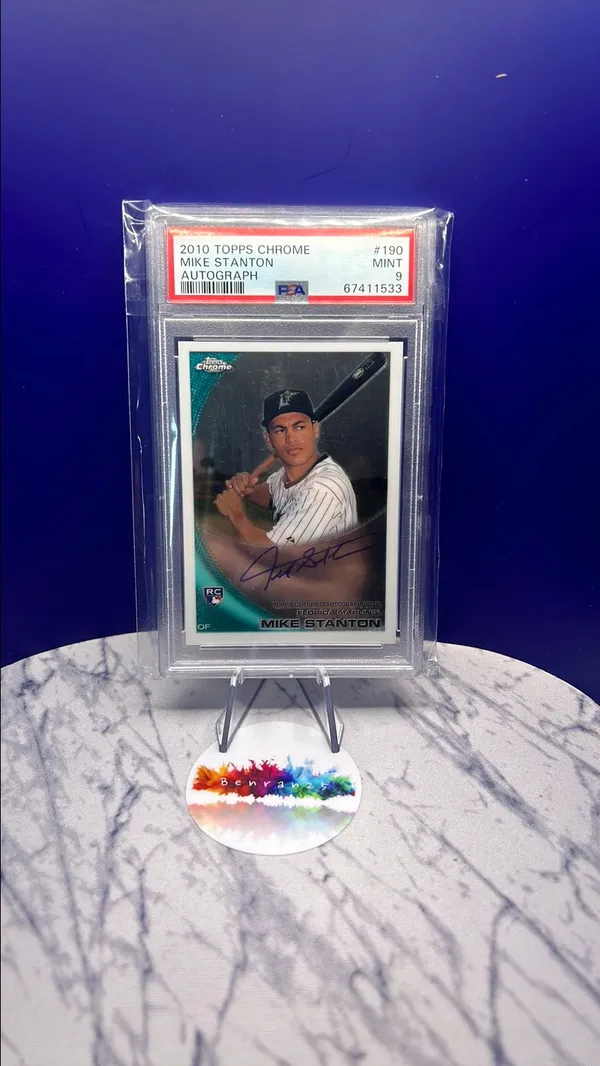 2010 Topps Chrome Mike Stanton 190 Autograph PSA MINT 9 · Whatnot: Buy ...