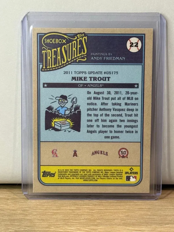 Mike Trout 2025 Topps Shoebox Treasures Base RC · Whatnot: Shop, Sell ...