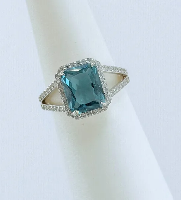 Bomb Party Sterling Club Ring Sz 7 Paraiba on .925 Sterling Silver ...