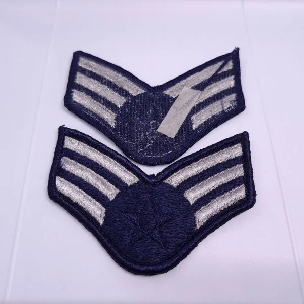 2 US Air Force USAF Senior Airman Patches Rank Insignia Star Stripes E4 E-4 E 4" · Whatnot: Buy ...